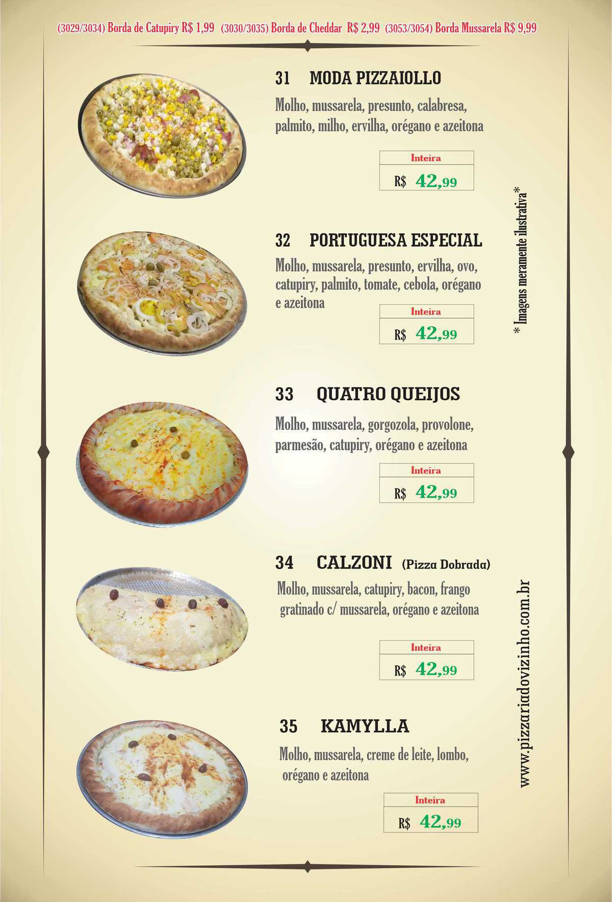 Cardápio - Sabores da Pizza a Pizzaria do Vizinho